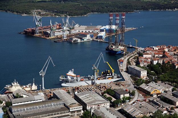 Uljanik shipyard in Pula Croatia